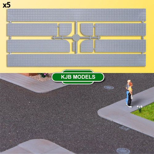 BNIB OO HO GAUGE KIBRI 38629 SIDEWALK / PAVEMENT SET 420cm Total – KIT ...